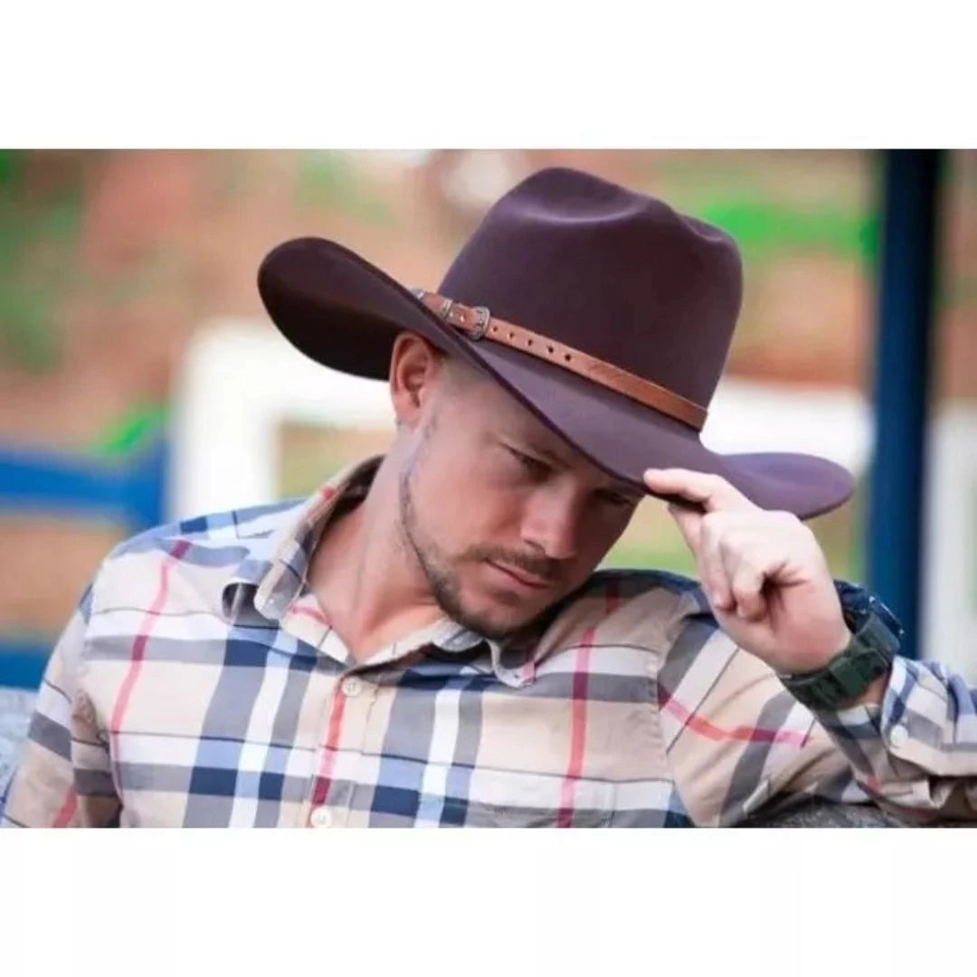 Chapéu Country Americano Cowgirl Rodeio Barretos Sertanejo (UNISSEX)